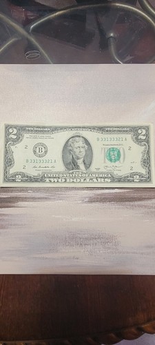 Binary Fancy Serial Number 2013 Two Dollar Bill / Circulated | eBay