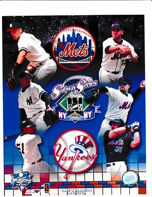 2000 YANKEES~METS SUBWAY SERIES 2000 8X10 COLLAGE WORLD SERIES LICENSED ...