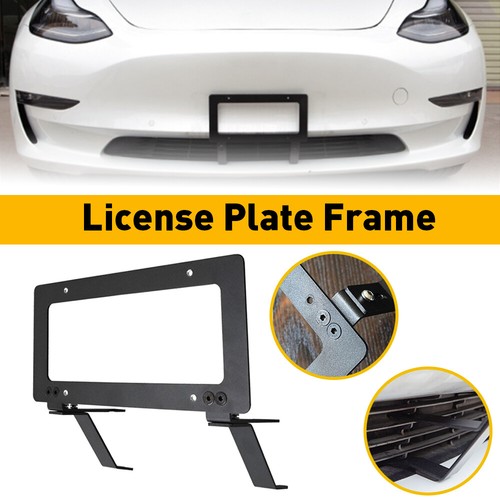 Clip On Front License Plate Frame Holder Fits For Tesla Model 3 - No ...