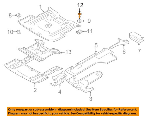 BMW OEM 10-12 760Li Splash Shield-Underbody Shield Screw 51717123801 | eBay