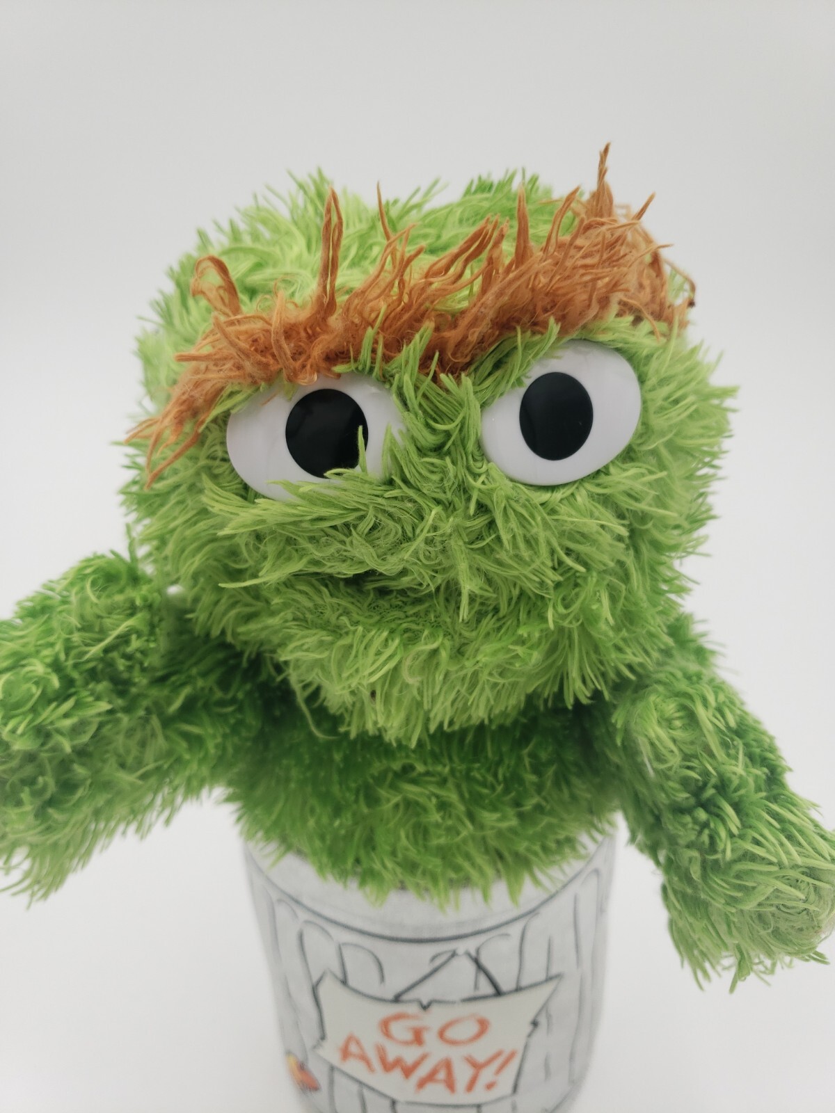 Gund Sesame Street Oscar The Grouch In Trash Can Stuffed Plush 10" 2013 ...