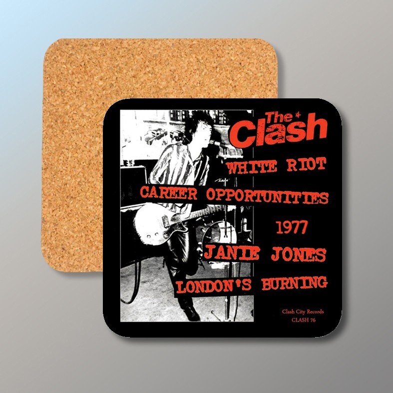 The Clash - The Clash 1st album - cork backed coaster - FREE shipping ...