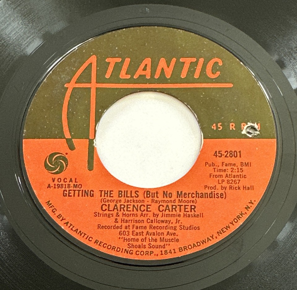 Clarence Carter - The Court Room 7" Single 1971 Soul Funk RnB Atlantic ...