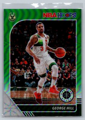 2019-20 Hoops Premium Stock #93 George Hill Green BUCKS | eBay