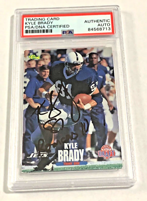 Kyle Brady 1995 Classic ROOKIE signed autograph football card PSASlab ...