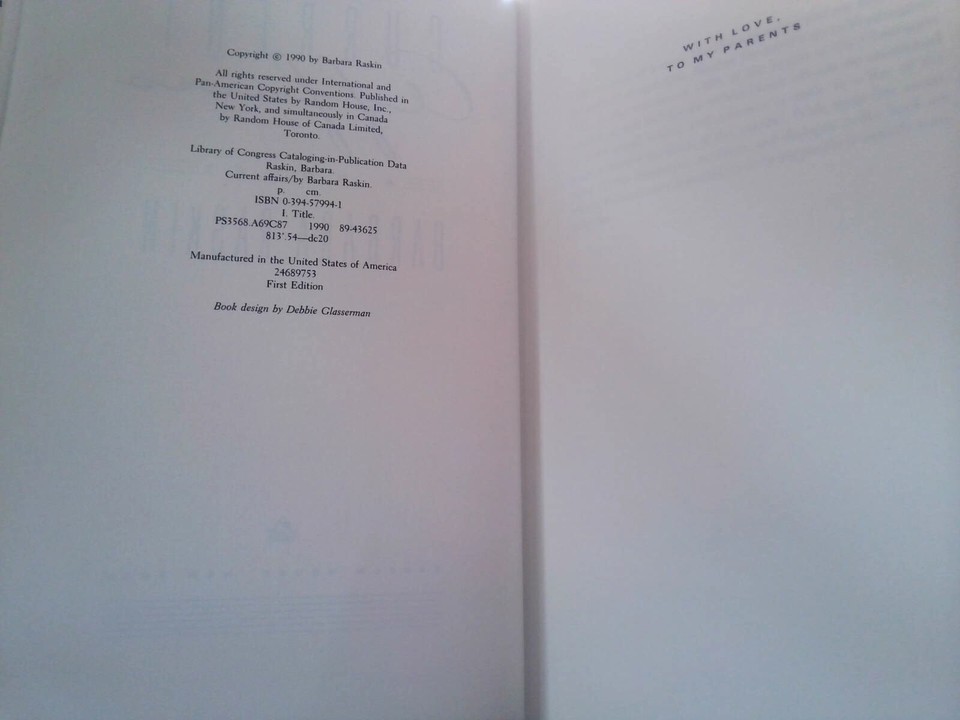 Current Affairs By Barbara Raskin 9780394579948| eBay