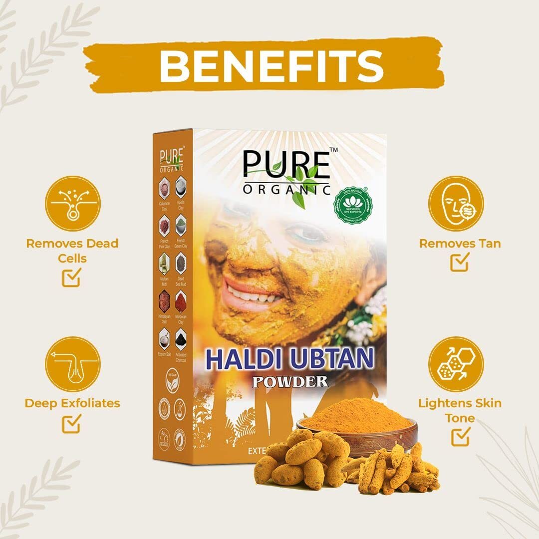 Skymorn Pure Organic Haldi Ubtan Powder For Glowing Skin 100gm | eBay UK