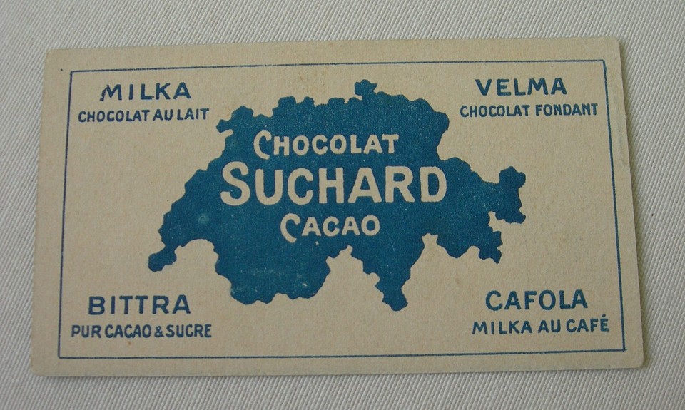 Chocolat Suchard Cacao Milka Velma Cafola Bittra card Nr.227 - Ilanz ...