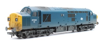 BACHMANN 'OO' GAUGE 32-781A BR BLUE CLASS 37 #37034 DIESEL LOCOMOTIVE ...