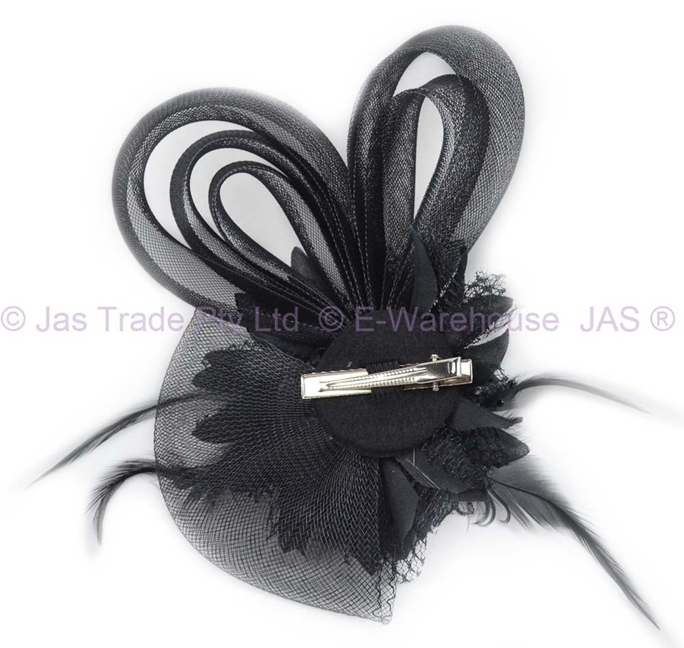 Spring Race Racing Party Melbourne Cup Feather Fascinator Headband Clip ...