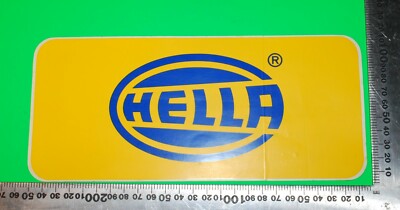 DECAL-HELLA RECTANGULAR- Sticker - 245mm x 107mm "NOS" New Old Stock ...