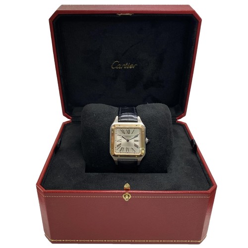Cartier Santos-Dumont 18k Rose Gold Silver Dial Quartz Unisex Watch ...