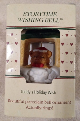 Classic Storytime Wishing Bell porcelain ornament TEDDY'S HOLIDAY WISH ...