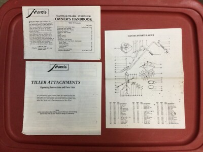 Mantis 20 model series Mini Walk-Behind Lawn Garden Tiller Owner ...