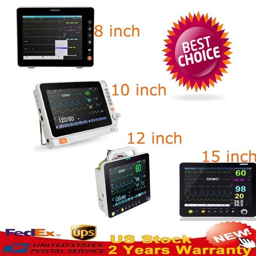 8/10/12/15" Patient Monitor Vital Sign 6 Parameter ECG/NIBP/SPO2/RESP ...