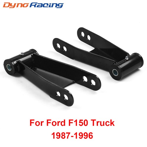 For 1987-96 F150 Truck Rear Drop Shackles Pair 2" or 1" Adjustable ...