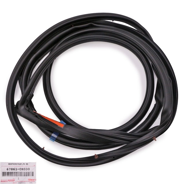 67861-0k030 Toyota Weatherstrip Front Door RH 678610K030 Genuine OEM ...