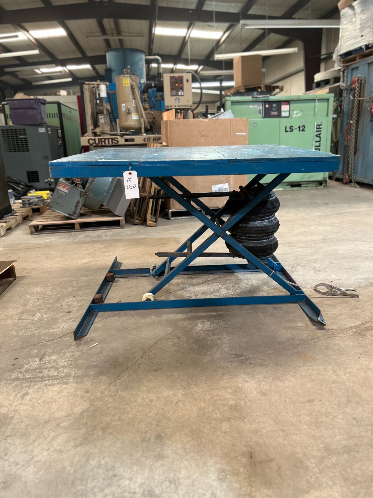 Lift Table, Airbag Operated, 15"-42" High Platform 3/4" Plywood 50X52 ...