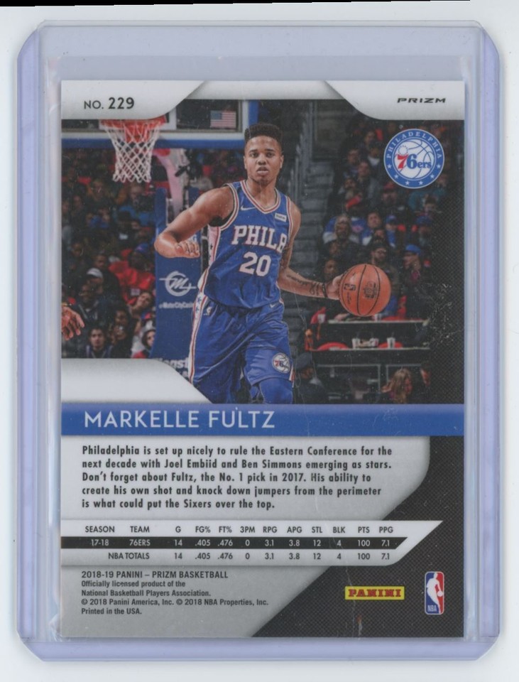 2018-19 Panini Prizm Green Prizm Markelle Fultz Basketball Card #229 | eBay