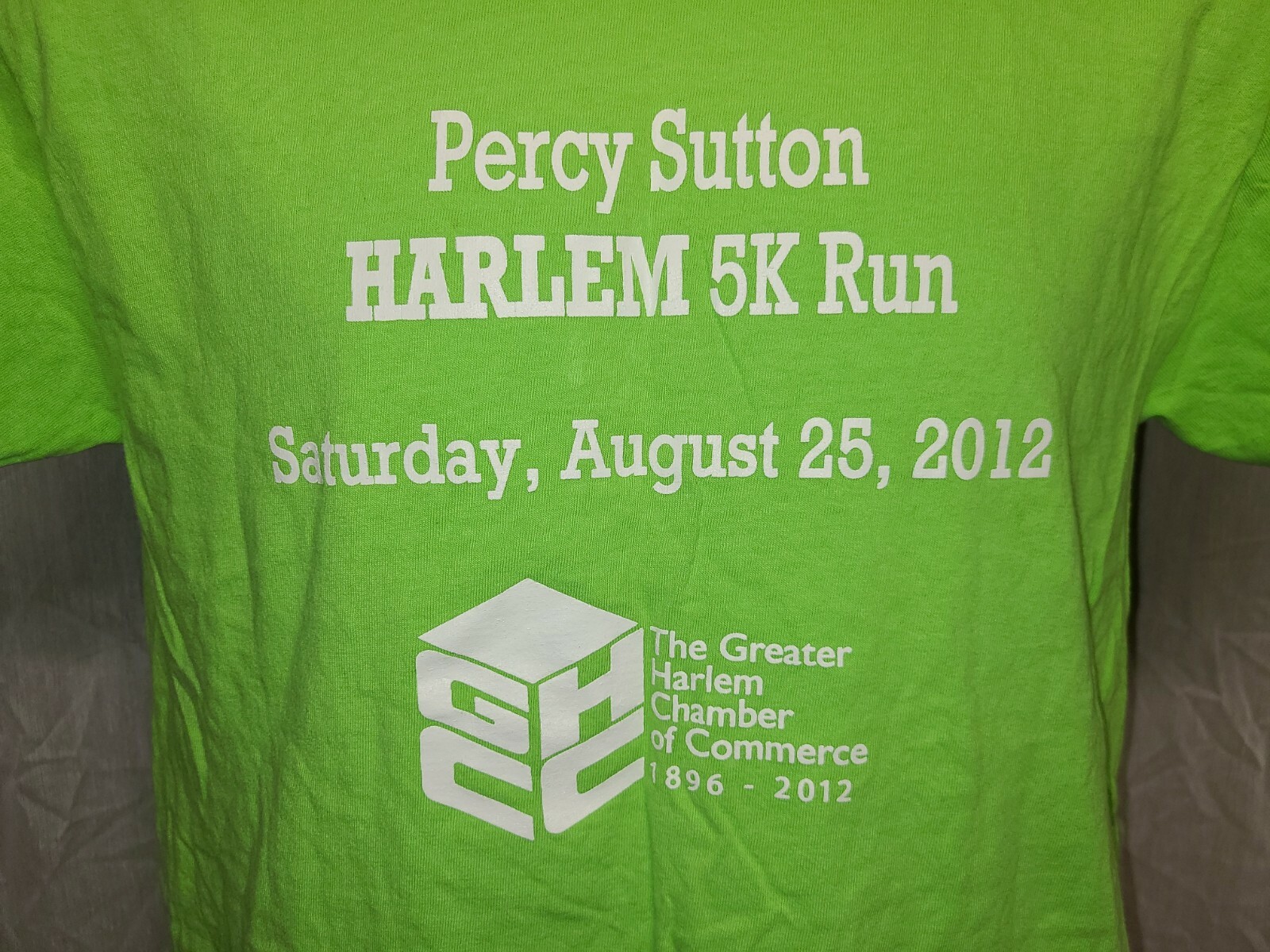 2012 Percy Sutton Harlem 5K Run Adult Medium Green TS… - Gem