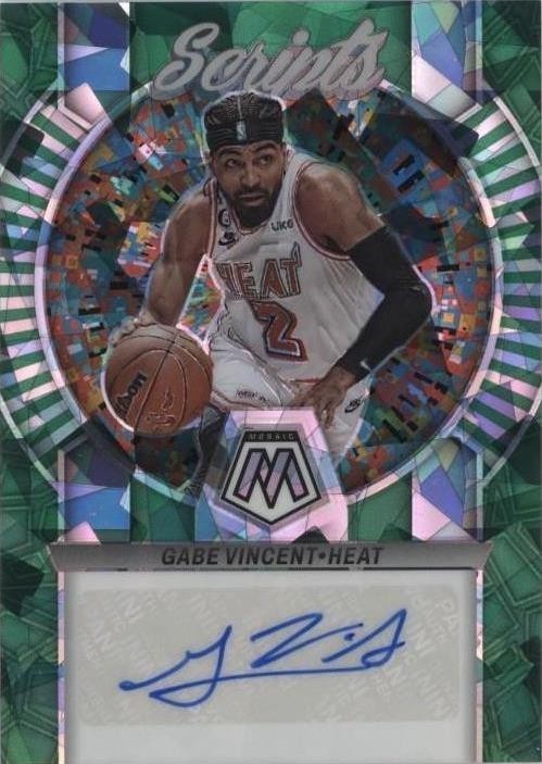 2022-23 Panini Mosaic - Scripts Gabe Vincent #MS-VIN Green Ice Prizm ...