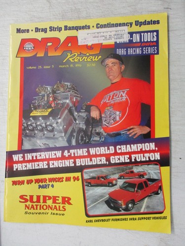 IHRA DRAG REVIEW MAGAZINE MARCH 15, 1996 GENE FULTON SUPERNATIONALS ...