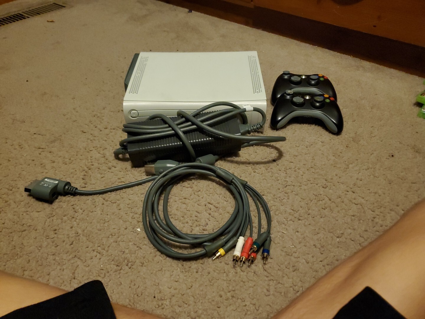 Microsoft Xbox 360 Red Ring of Death with original power cords and ...