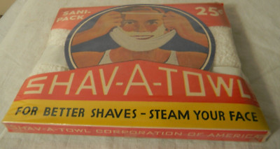 1950'S SHAV-A-TOWL STEAM YOUR FACE SHAVE MINT IN BOX | eBay
