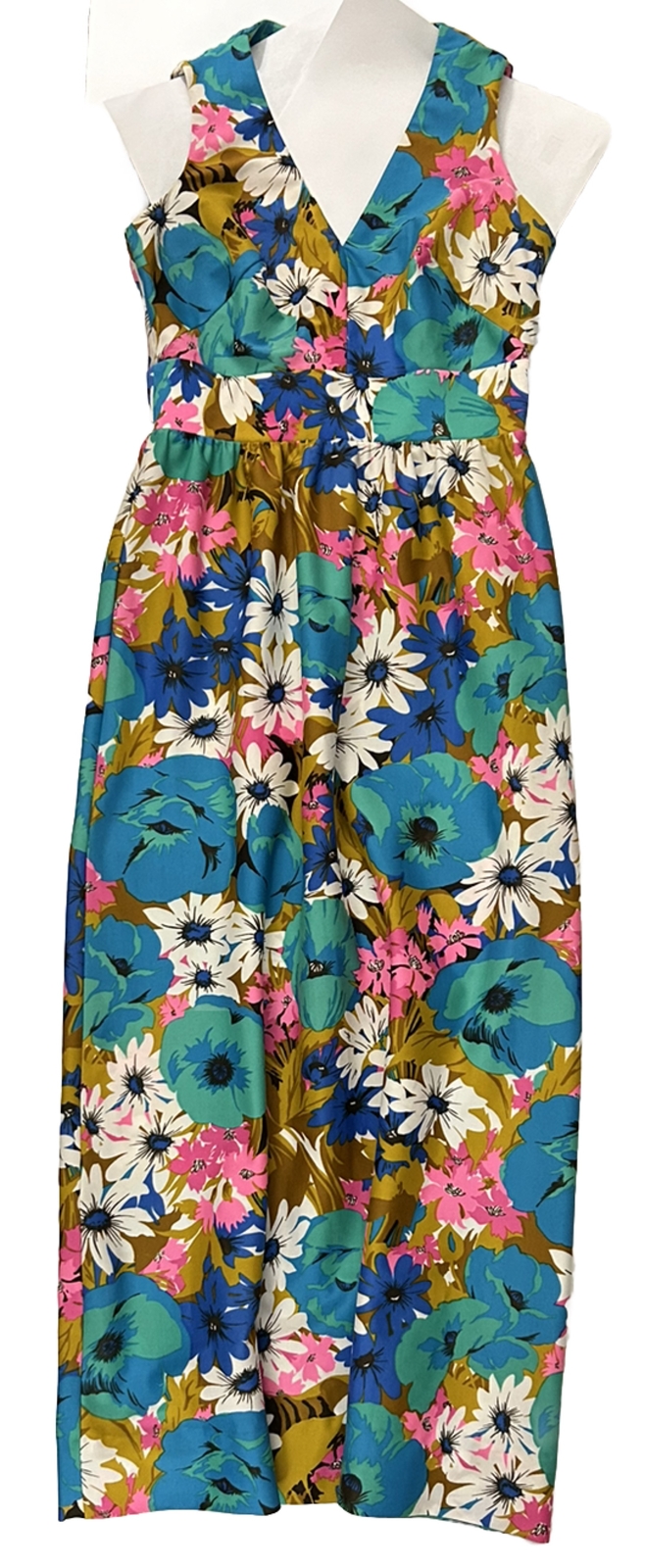 Vintage 1970s PASSPORT Floral Maxi Empire Waist Dress… - Gem