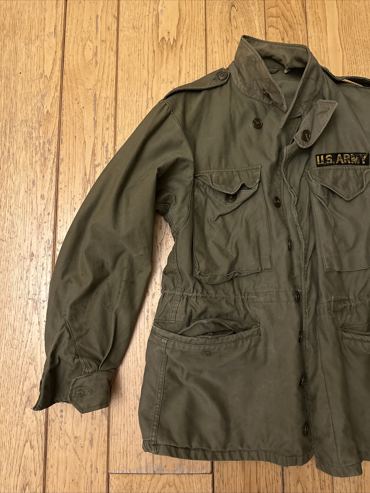 ORIGINAL WWII US ARMY M1943 M43 COMBAT FIELD JACKET Vietnam Issued? 36 ...