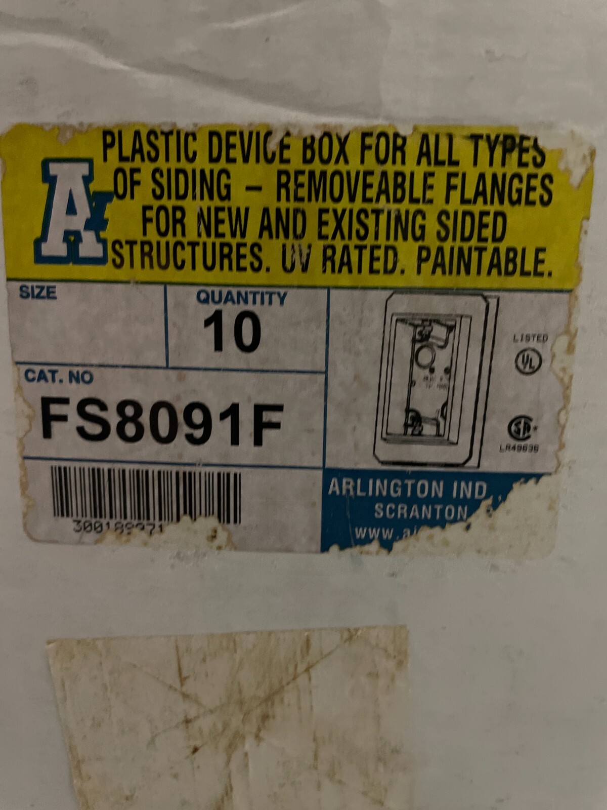 Arlington Industries Wall Plates Fs8141 12-inch Lap Weatherproof ...