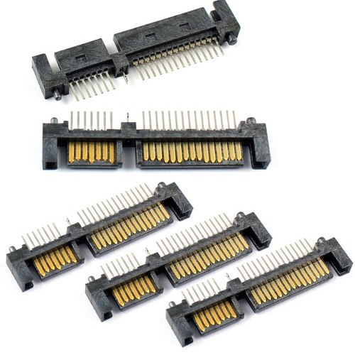 5Pcs Sata 7+15 Pin 22 Pin Straight Male Adapter Connector For Hard ...