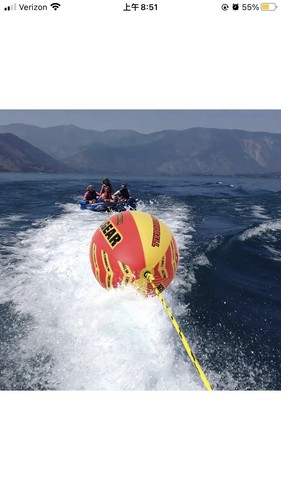 Water Towable Tube Ball For Boating Water Skiing With 62.34ft Ski Rope ...