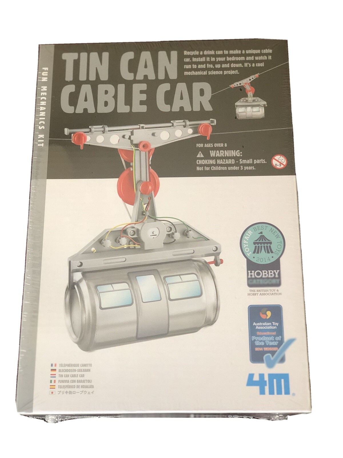 NIB Tin Can Cable Car Kit Kids Labs 4M Science Robotics Kit Educational ...