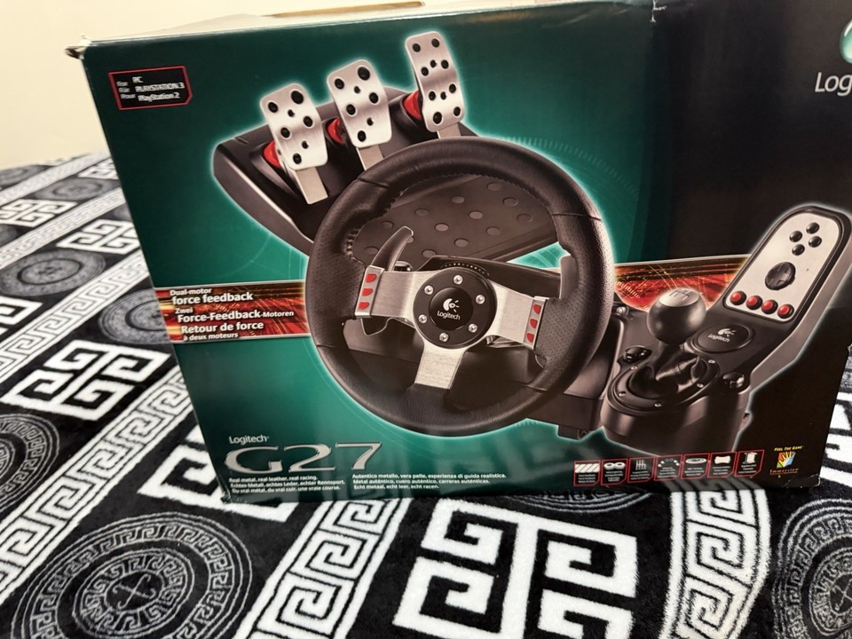 Logitech G27 Racing Steering Wheel Pedals, Shifter And Box | eBay UK