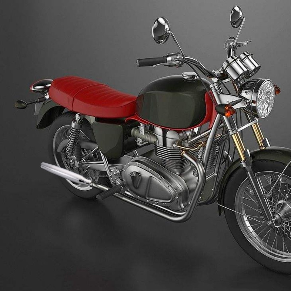 2PCS 420mm Universal Chrome Motorcycle Exhaust Muffler Silencers Sliding Bracket | eBay Australia