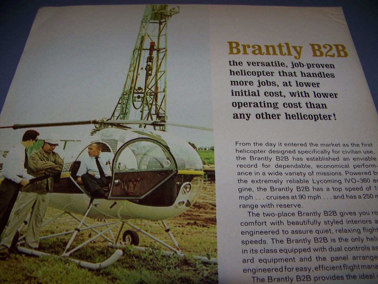 BRANTLY B2B/305 HELICOPTER "THE VESATILE"..1-PAGE COLOR SALES AD...RARE! (733H) | eBay