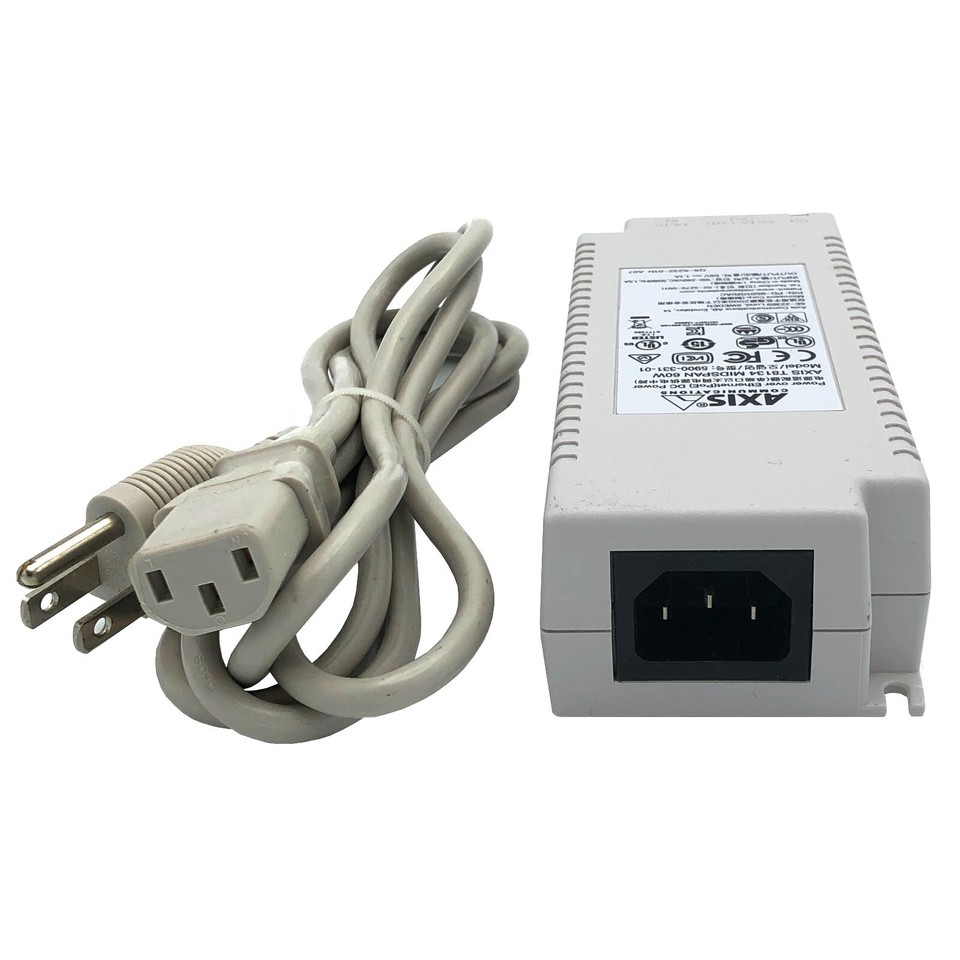 AXIS Communications 60W PoE Injector T8134 Midspan Power Supply 5900 ...