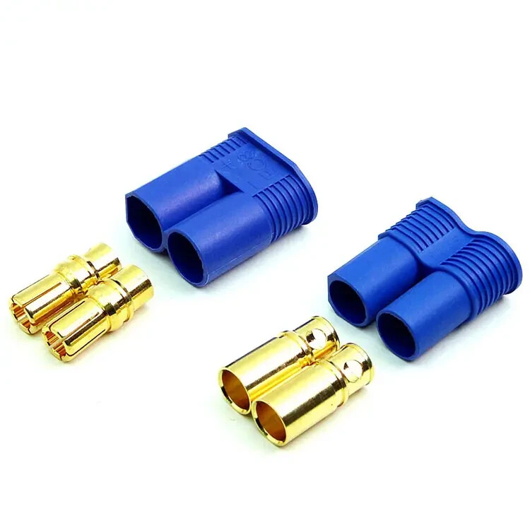 10 Pair 8mm AMASS EC8 Gold Bullet Connector M F Plugs Adapters Battery ...