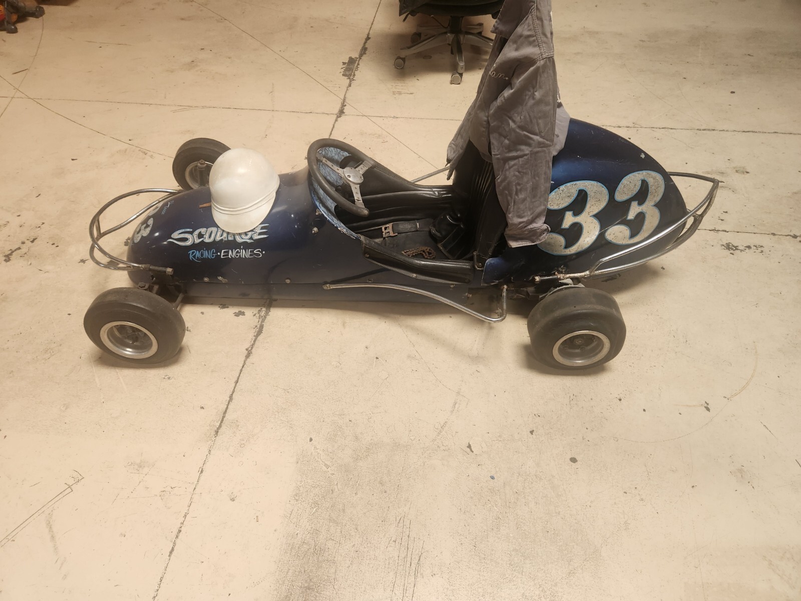 1950s Vintage and Original Quarter-Midget 1/4 Midget With Helmet and ...