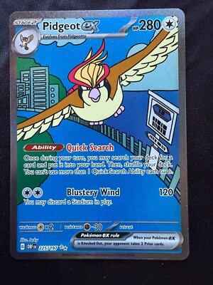 🕊️ Pidgeot ex #225 – Obsidian Flames Special Illustration Rare – 🌈 ...