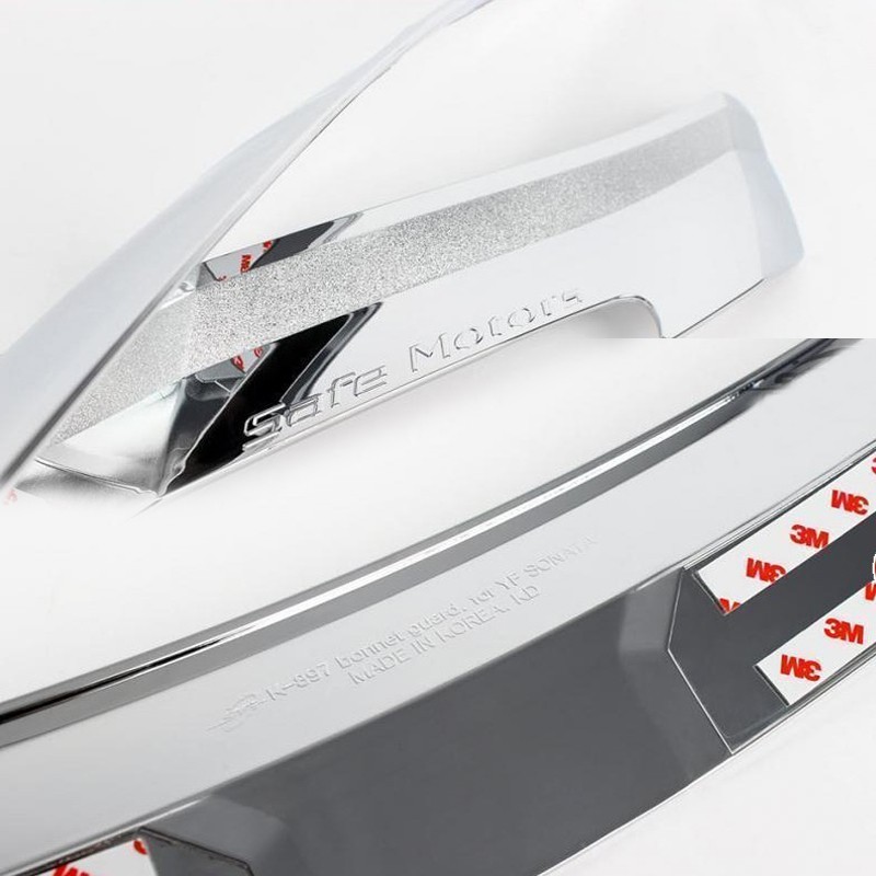 Front Chrome Bonnet Guard Garnish Molding 1p For 10 11 12 13 Hyundai YF ...