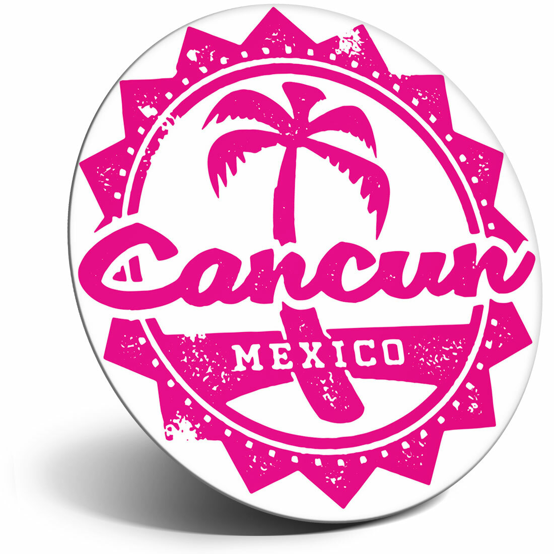Awesome Fridge Magnet - Cancun Mexico Pink Palm Tree Travel Cool Gift ...