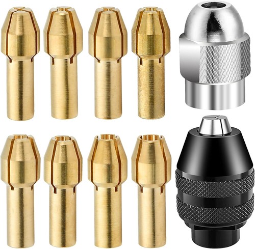 Worldiry 10 Pcs Dremel Tool Kit, Replacement 4486 Drill Chuck Collet ...