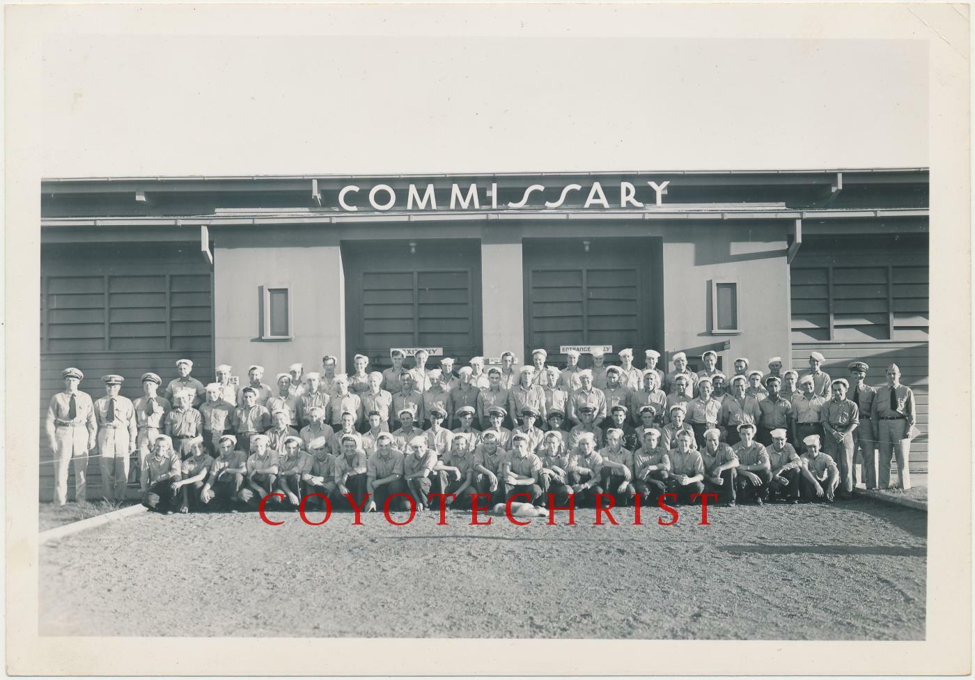 WWII Photo COMMISSARY CREW Navy Yard PEARL HARBOR HONOLULU possibly TAI ...