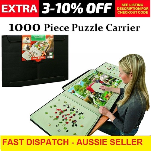 Jigsaw Puzzle Carrier Portable Work Surface 1000 Piece Holder Deluxe ...