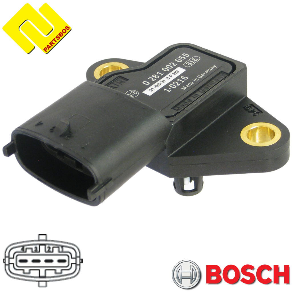 BOSCH 0281002655 ,0281002233 Intake manifold MAP Pressure Sensor MAN ...