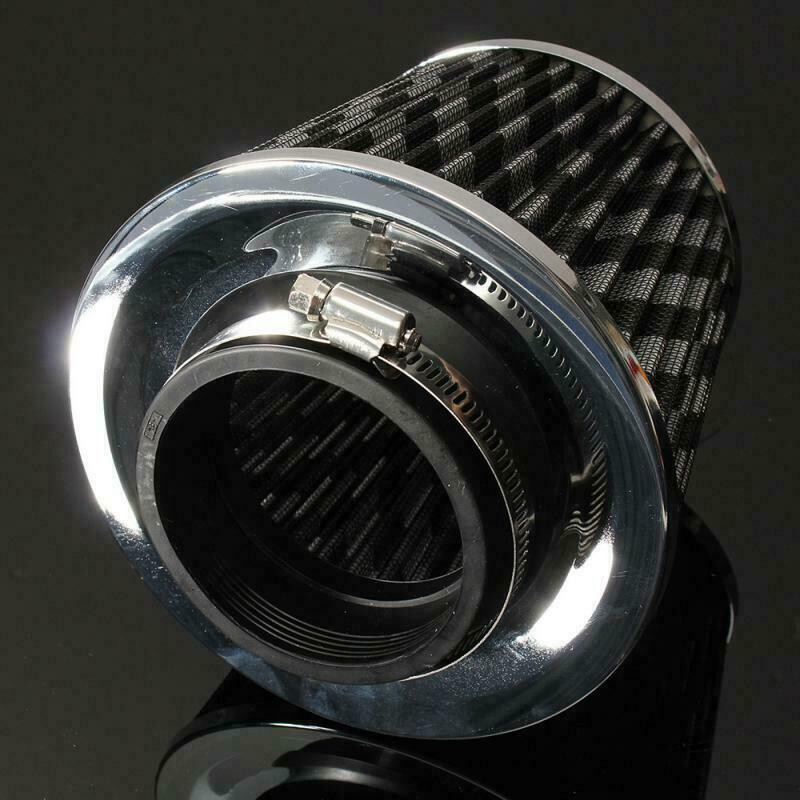 3" Carbon Fibre Car Cold Air Intake Filter Induction Pipe Power Flow ...