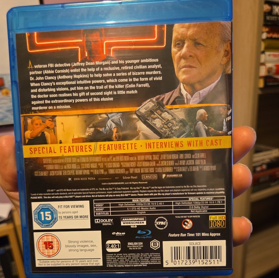 Solace (Blu-ray) Anthony Hopkins, silence of the lambs | eBay UK