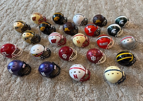 BIG 10 Riddell Revolution Pocket Size Football Helmets NCAA Lot of 24 ...